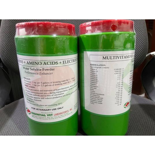 Essential Vet Multivitamins + Amino Acids + Electrolytes For Birds Etc ...