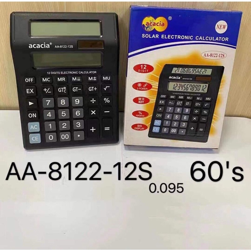 Acacia Solar Calculator AA-8122-12S | Shopee Philippines