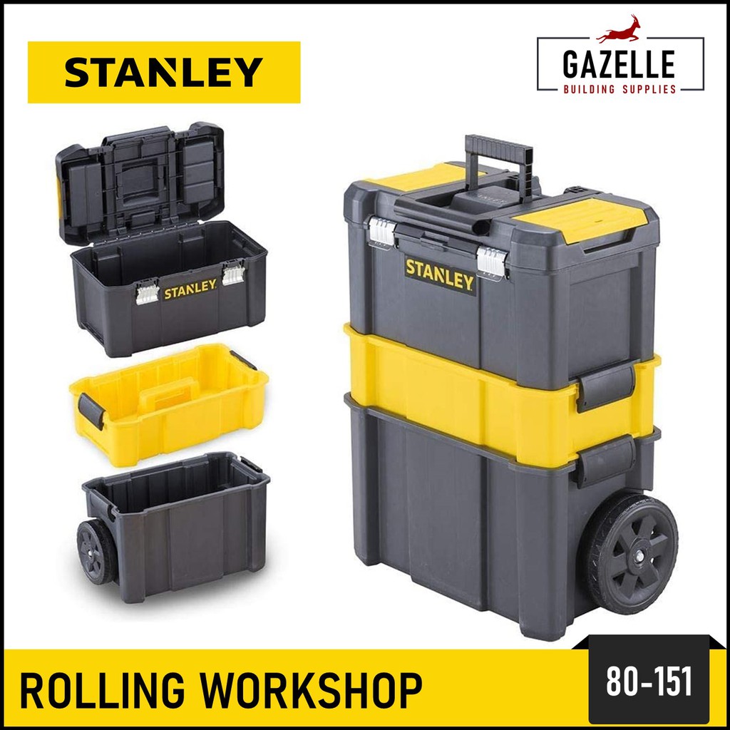Stanley 3 in 1 Mobile Work Center w/ Wheels Mobile Rolling Workshop ...