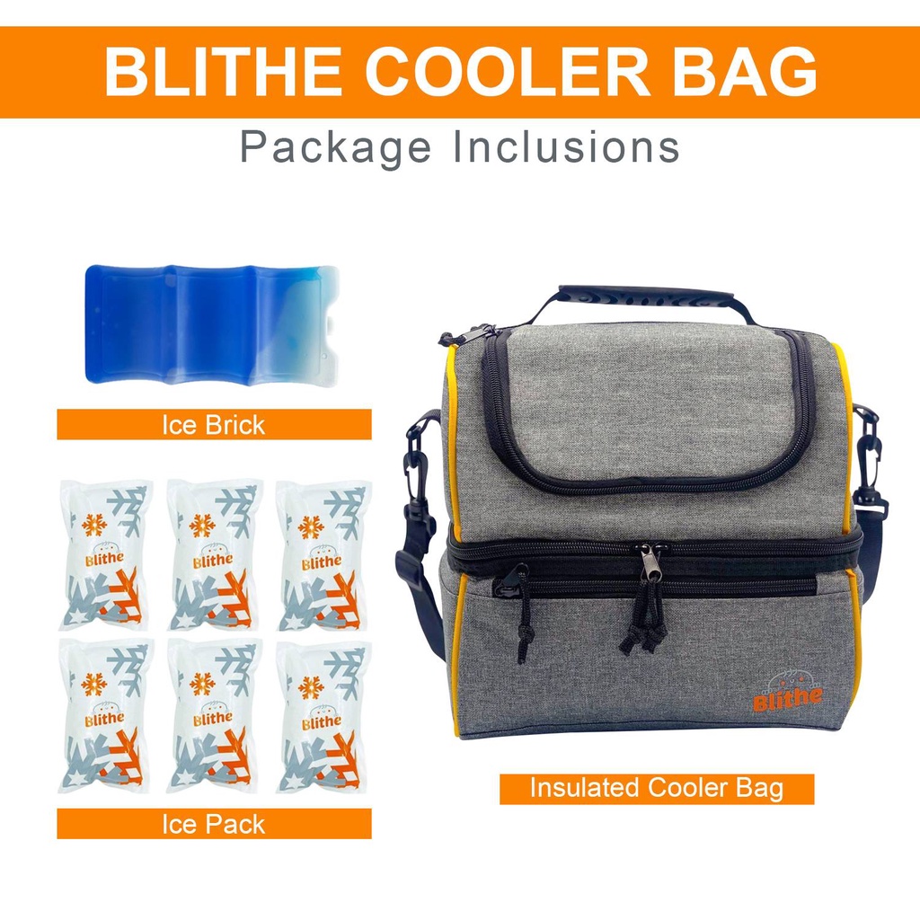 blithe breastmilk storage bag bottle cooler ice pack brick pump ...