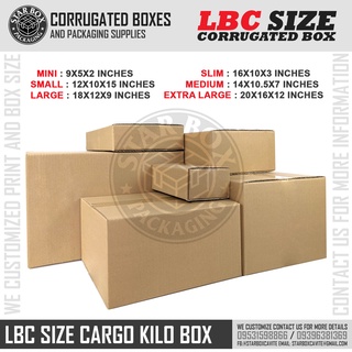 Starbox Small LBC Express Sizes Corrugated Cargo Shipping Boxes ...