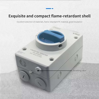 4P 32A DC1000V IP66 waterproof DC isolation switch Solar Isolator Switch PV Disconnect Switch ...
