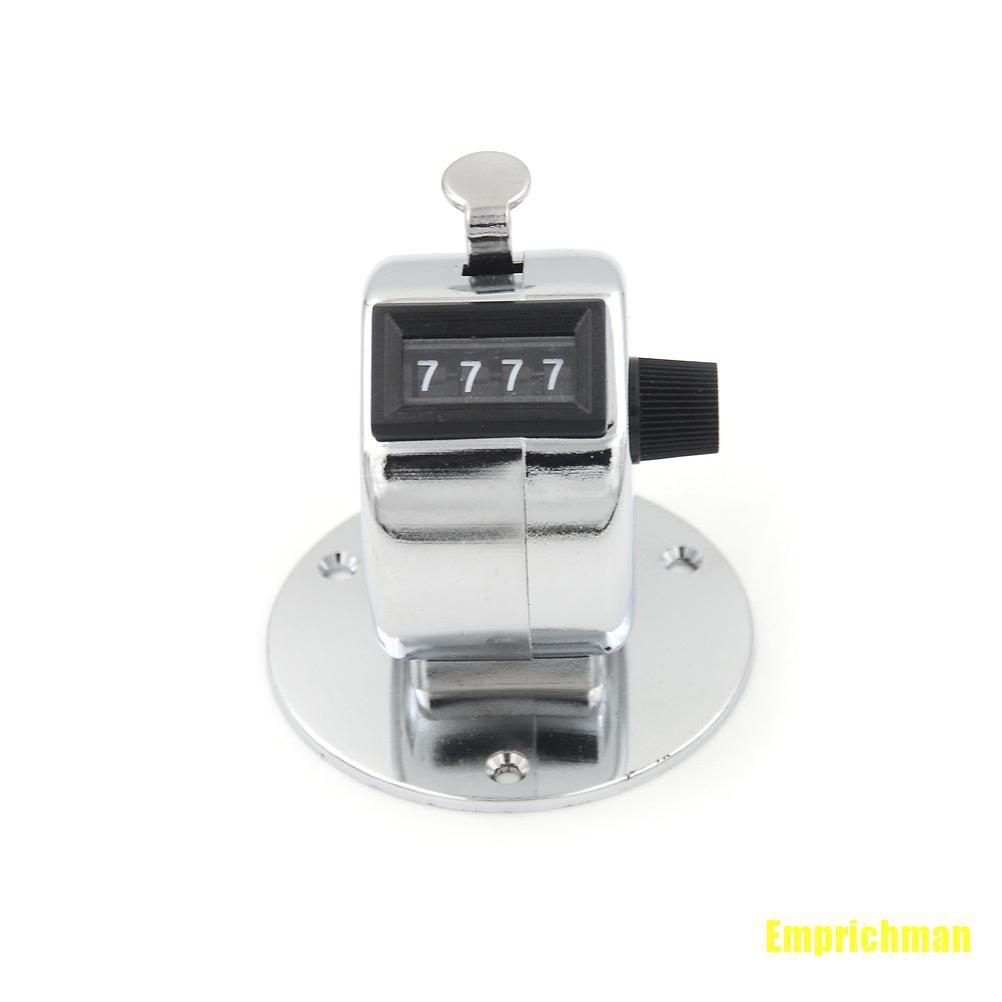 4 Digit Manual Hand Tally Mechanical Palm Click Counter Round Base ...