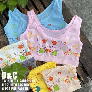 6 pcs cartoon COD Half inner sando bra for girls 01 | Shopee Philippines
