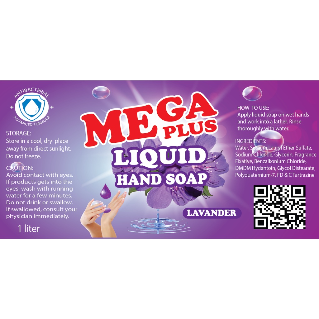 Sticker Labels for Liquid Hand Soap 1000 ml 100 pcs 2''x4'' | Shopee ...