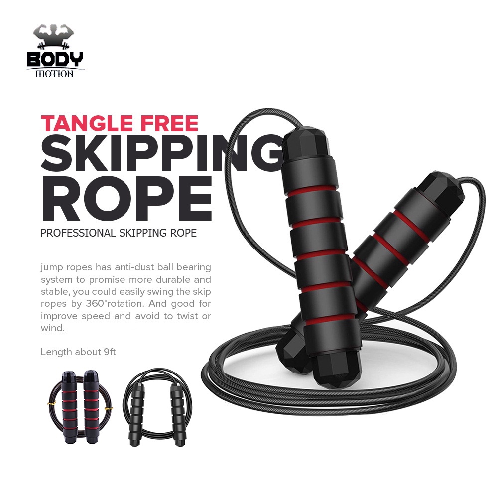 Skipping Rope Tangle-Free with Ball Bearings Rapid Speed jumping Jump ...