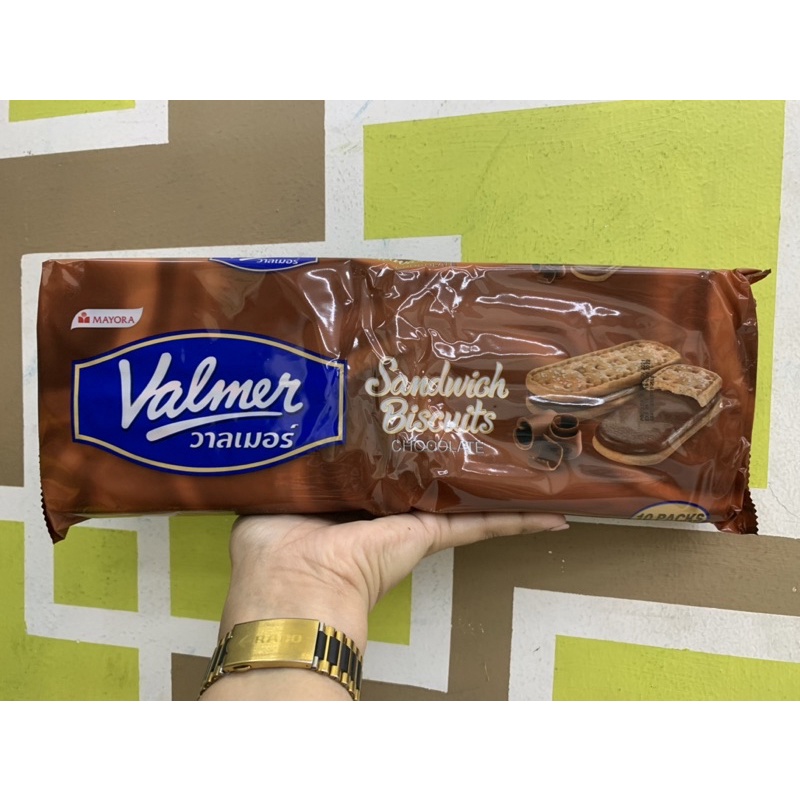 Valmer Sandwich Biscuits Chocolate 36g x10 Packs | Shopee Philippines