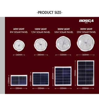 BOSCA Solar Ceiling Lamp Solar Light Ceiling light 36CM OSLFHL-300W ...