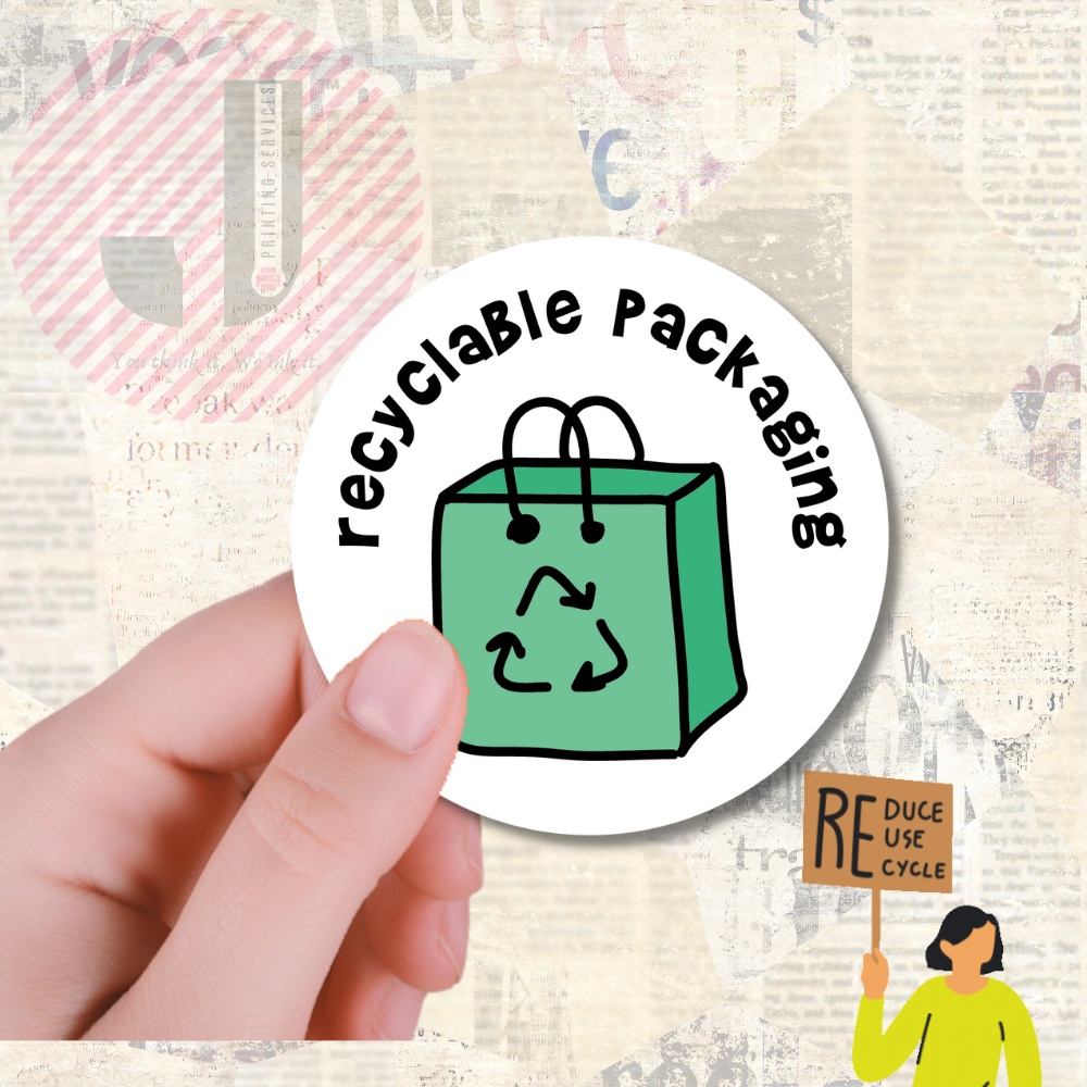 Recyclable Packaging Stickers To Add To Your Business Packaging or Gift ...