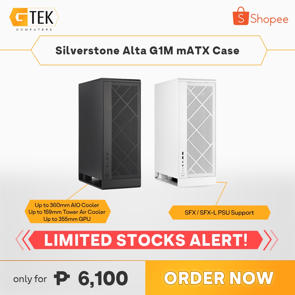 Silverstone Alta G1M mATX Tower Case w/ Stack Effect Design | Shopee ...