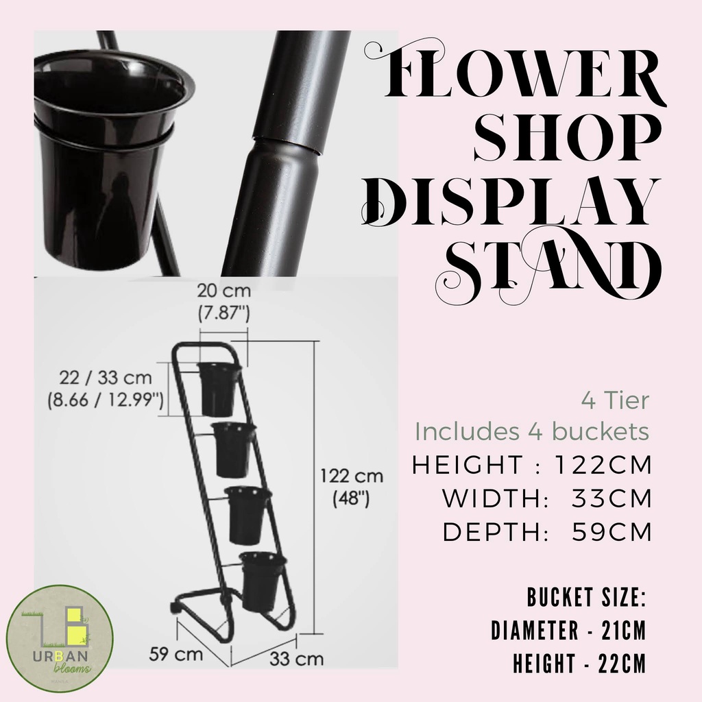 Flower Shop Flower Stand Flower Display Rack Flower Display Stand with ...