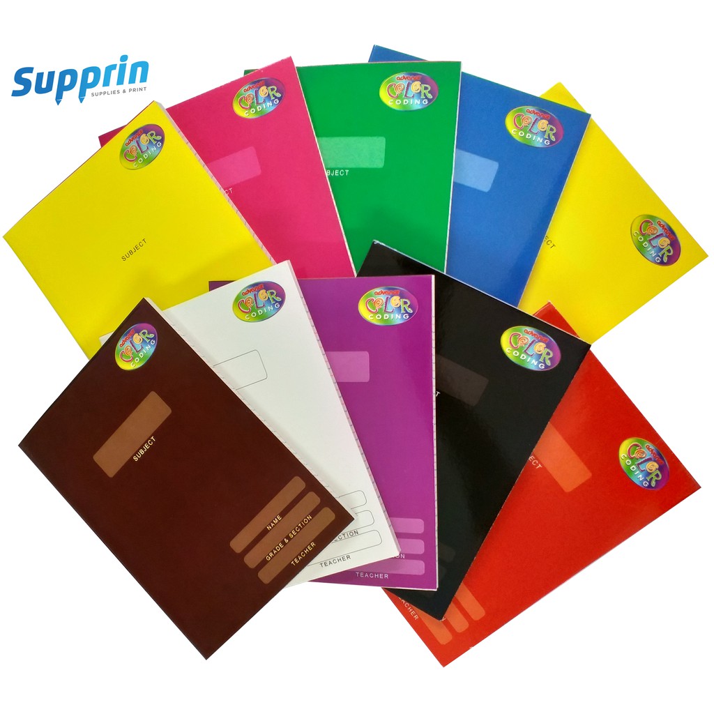 Writing Notebook, 80 Lvs- Advance Paper Color Coding, 10 pcs (1 pack ... Writing Notebook, 80 Lvs- Advance Paper Color Coding, 10 pcs (1 pack ...