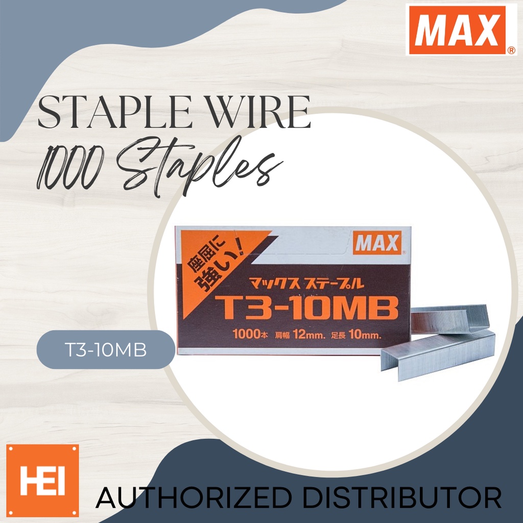 Max Gun Tacker wire T3-10MB 1000 staples per box | Shopee Philippines