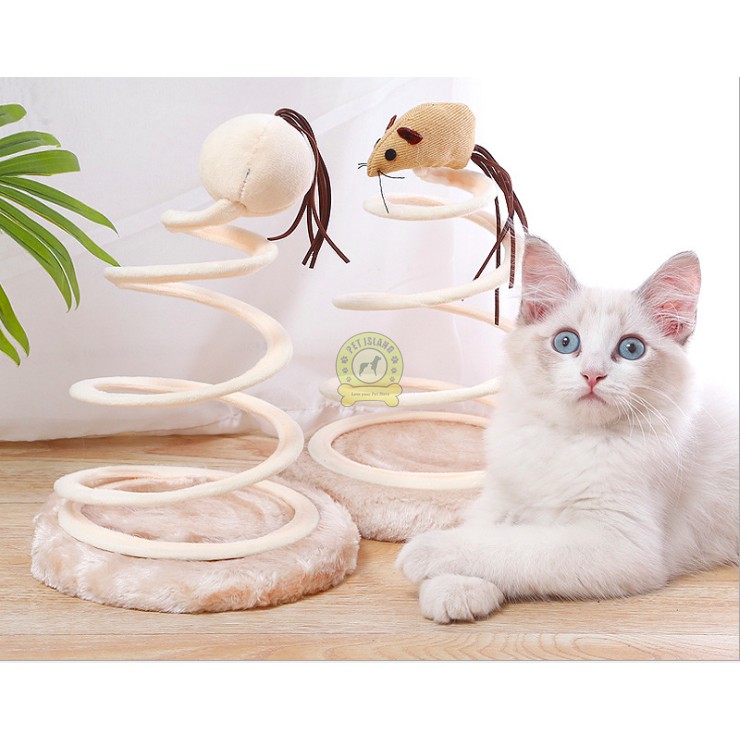 Cat spiral steel wire interactive toy / cat toy playful toy | Shopee ...