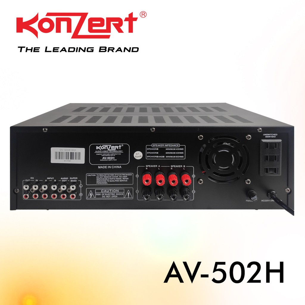 Konzert AV-502H Amplifier 1000W X High Power TodoOke Stereo