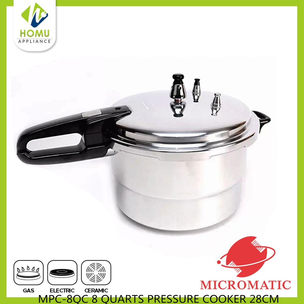 (with 1 year warranty)MICROMATIC MPC-8QC Pressure Cooker 8 quarts 28cm ...