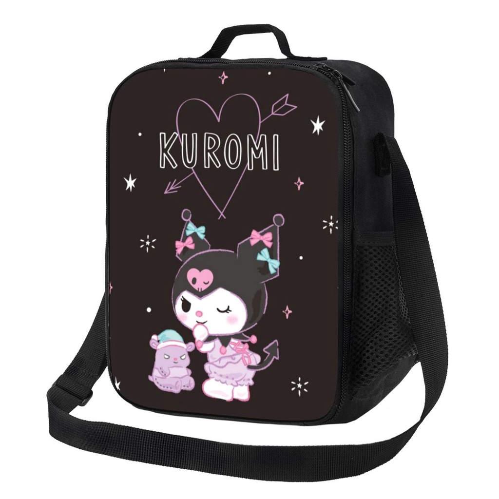Kuromi Lunch Bag Insulation Box Lunch Box Carry Tote Bag Storage Bag ...