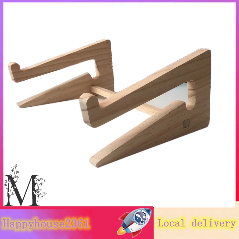 Solid Wood Laptop Stand Computer Stand Monitor Stand for Size 10 to 15. ...