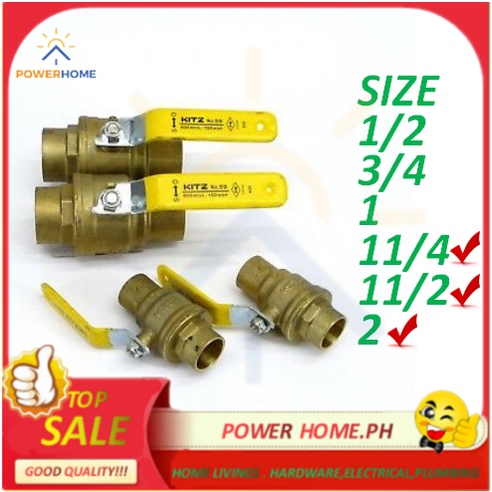 Original KITZ HEAVY DUTY BRASS BALL VALVE BRASS BALL VALVE SIZE ( 1-1/4 ...
