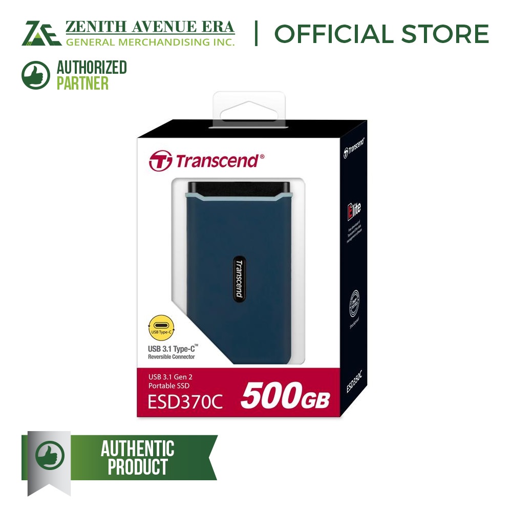 Transcend USB 3.1 Gen-2 Type-C Rugged Portable SSD | Shopee Philippines