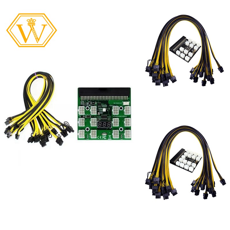 Breakout board kit with 12 6pin to 6+ 2 8pin power cords for hp green ...