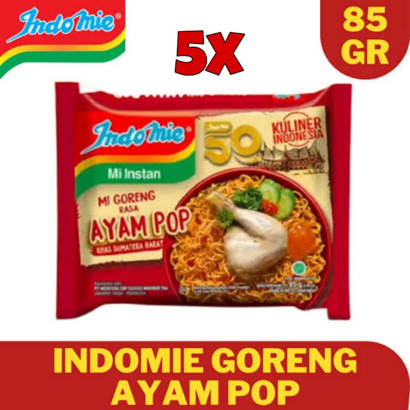 Indomie Fried Chicken POP Contents 5 PCS / INDOMIE Latest Variants ...