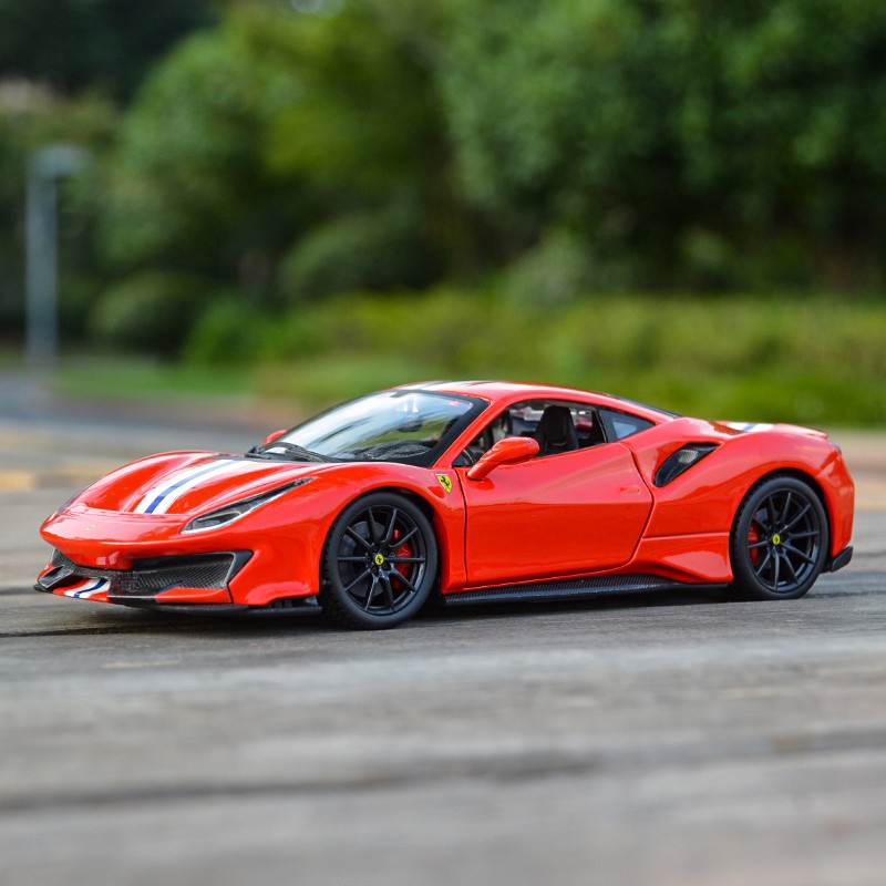 Bburago 1:24 Ferrari 488 PIsta Sports Car Static Die Cast Vehicles Collectible Model Car ...