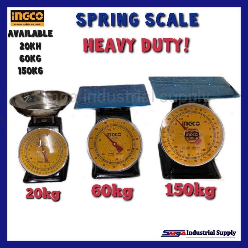Ingco Weighing Spring Scale Selection 60kg & 150Kg | Shopee Philippines
