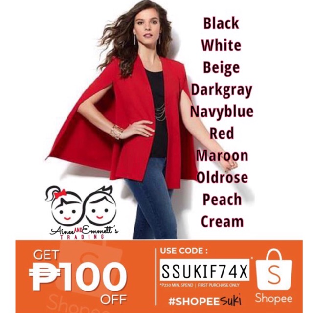 Cape Blaze ( Formal or Casual) | Shopee Philippines
