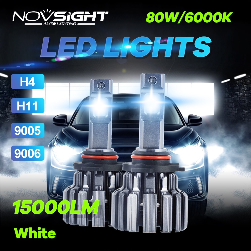[Ready Stock] Novsight F03 H4 H11 9005 9006 LED Headlight Car Light 15000LM Super Bright A Pair ...