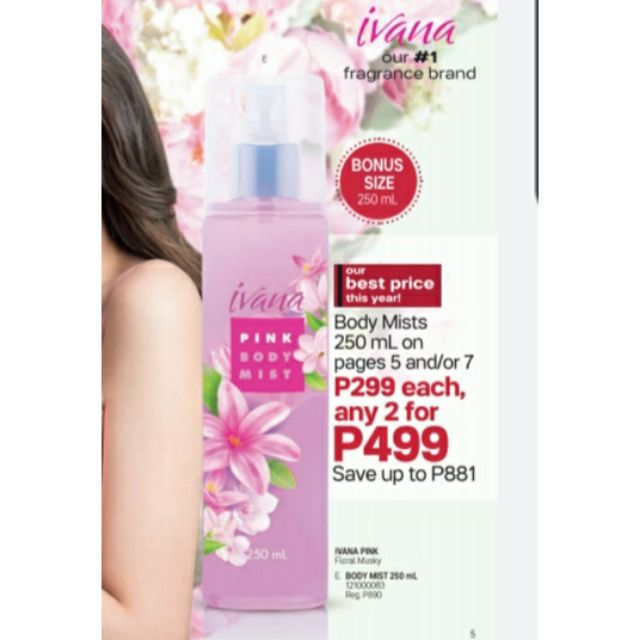 Ivana Body Mist 250ml | Shopee Philippines