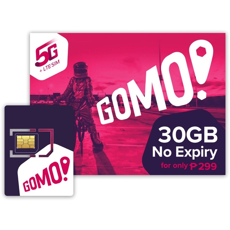 GOMO SIM with 30GB data - NO EXPIRY 5G LTE | Shopee Philippines