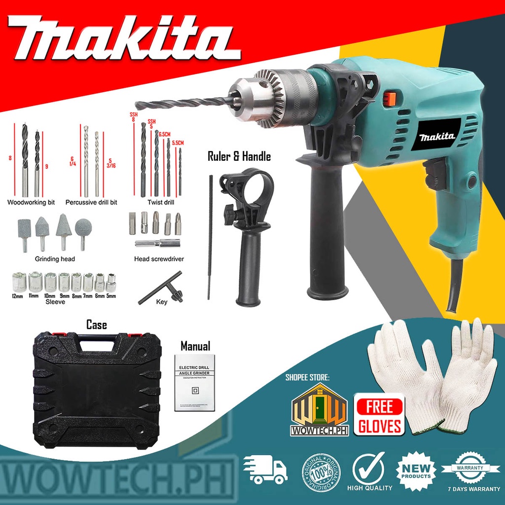 Makita Electric Drill Power Tools Set Impact Drill Set Barena Barina ...