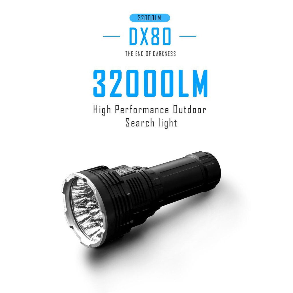 Imalent DX80 (w/ batteries) 32000 Lumens Powerful Flashlight | Shopee ...