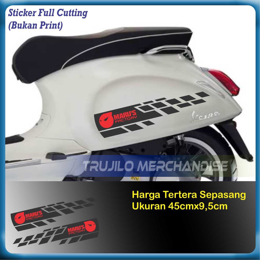 Vespa Primavera Sprint Matic Marus Factory List Logo Sticker | Shopee ...