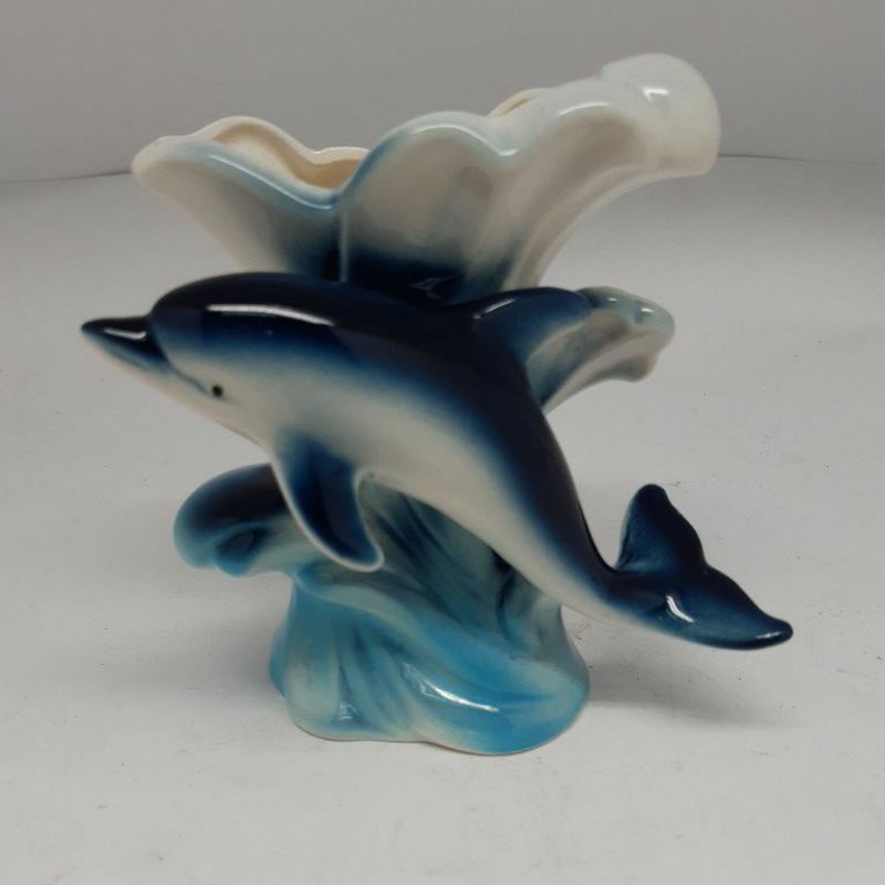 4 inch CERAMIC DOLPHIN VASE PENHOLDER DECOR | Shopee Philippines