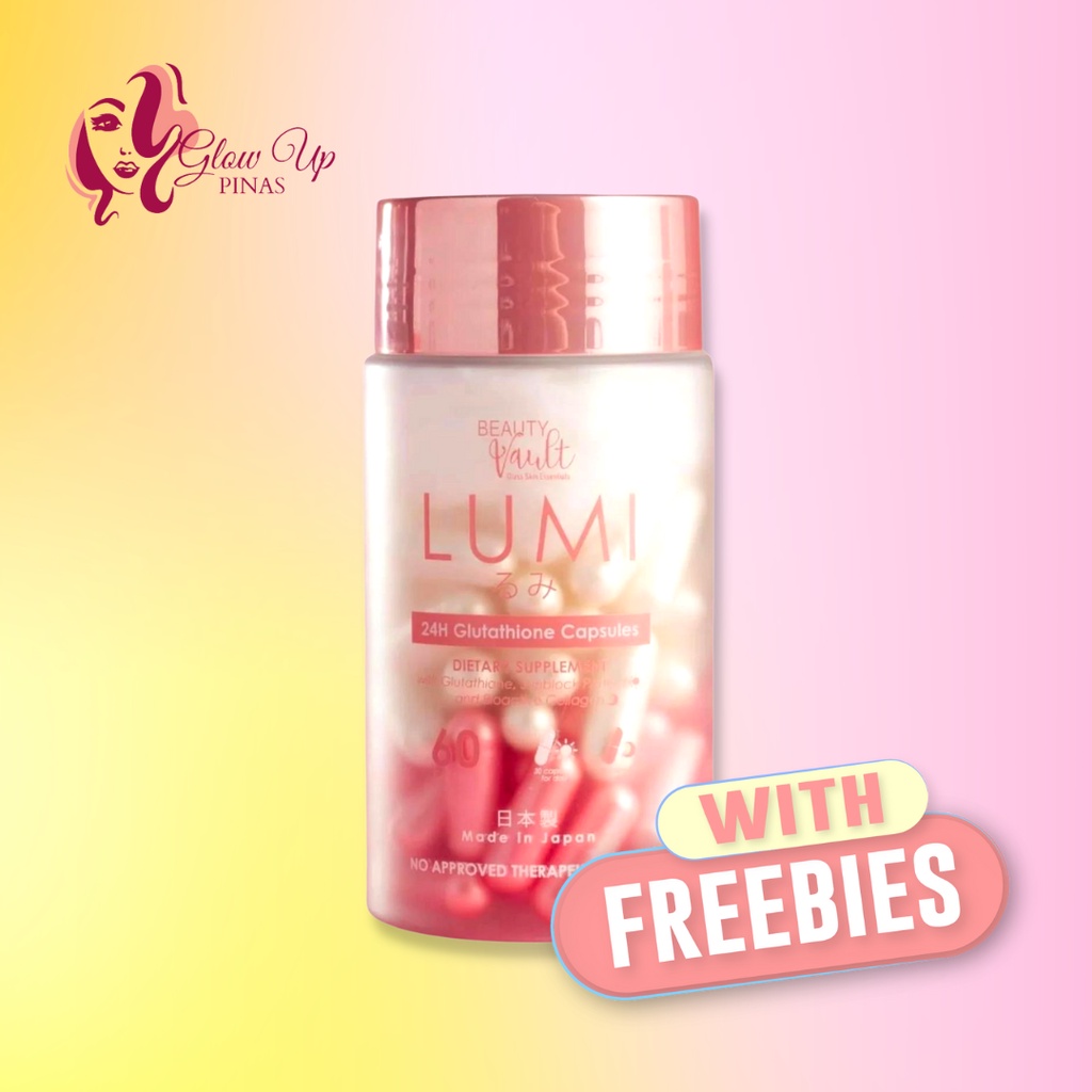 Original and Authentic LUMI 24H Glutathione Capsules Whitening by Beauty Vault (60 Capsules ...