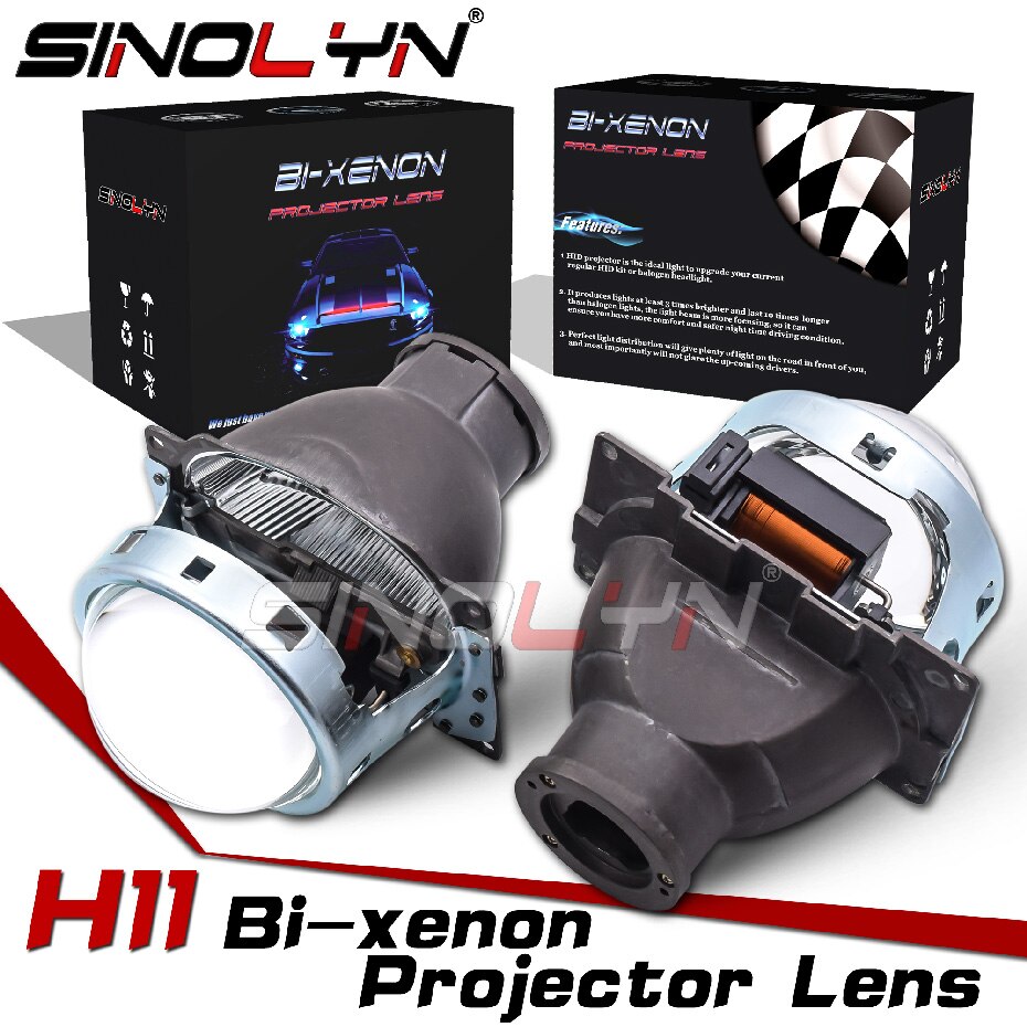 Sinolyn H11 Bi Xenon Lens 3 Inch Metal Koito Q5 Headlight Projectors ...