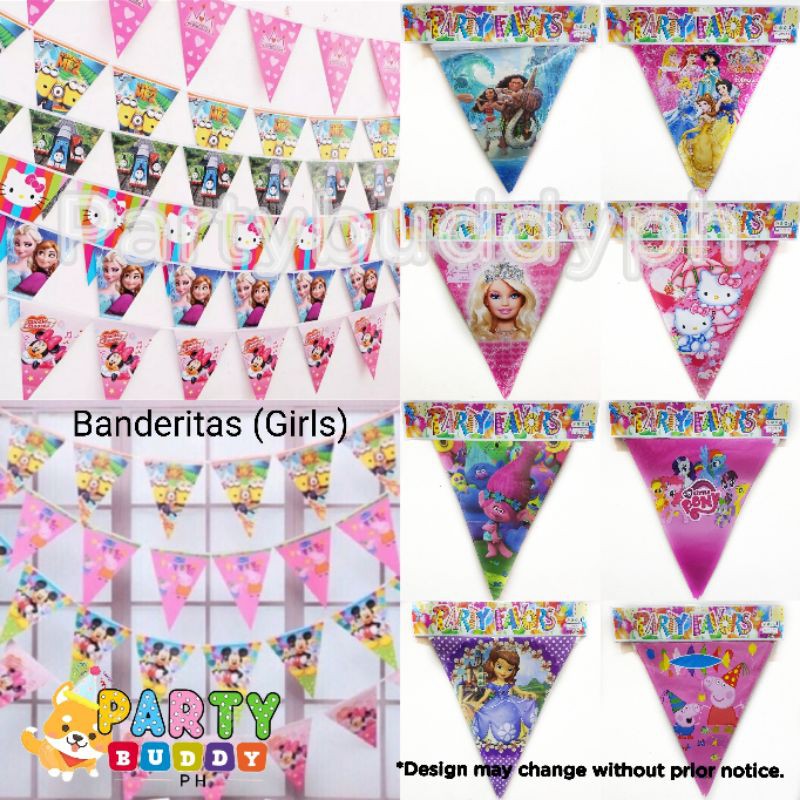 Banderitas / Banner 3M length- GIRL Character | Shopee Philippines