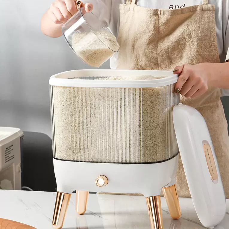 Rosegold Rice Dispenser / Aesthetic Gold Luxury Rice Dispenser | Shopee ...