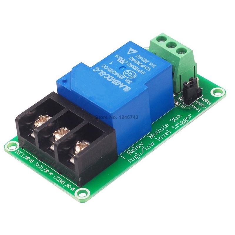 ONE 1 Channel Relay Module 30A with Optocoupler Isolation 5V 12V 24V ...