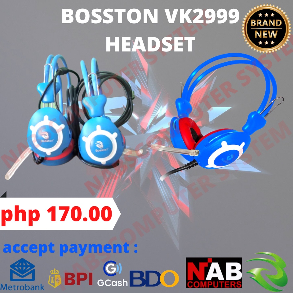 BOSSTON VK2999 GAMING HEADSET USED FOR PISONET BUSINESS | Shopee ...