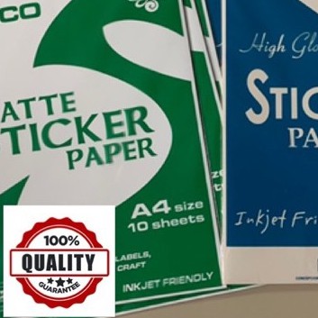 Sticker Paper VECO A4 Matte/High Gloss | Shopee Philippines