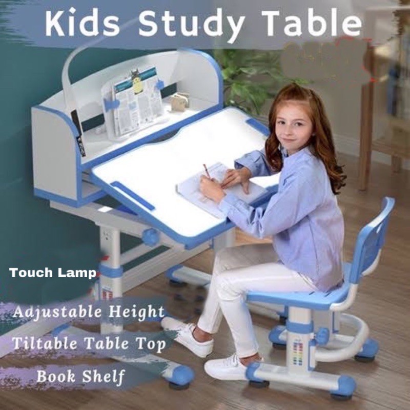 Study Table Set Table and chair with drawer touchlamp for Kids Children ...