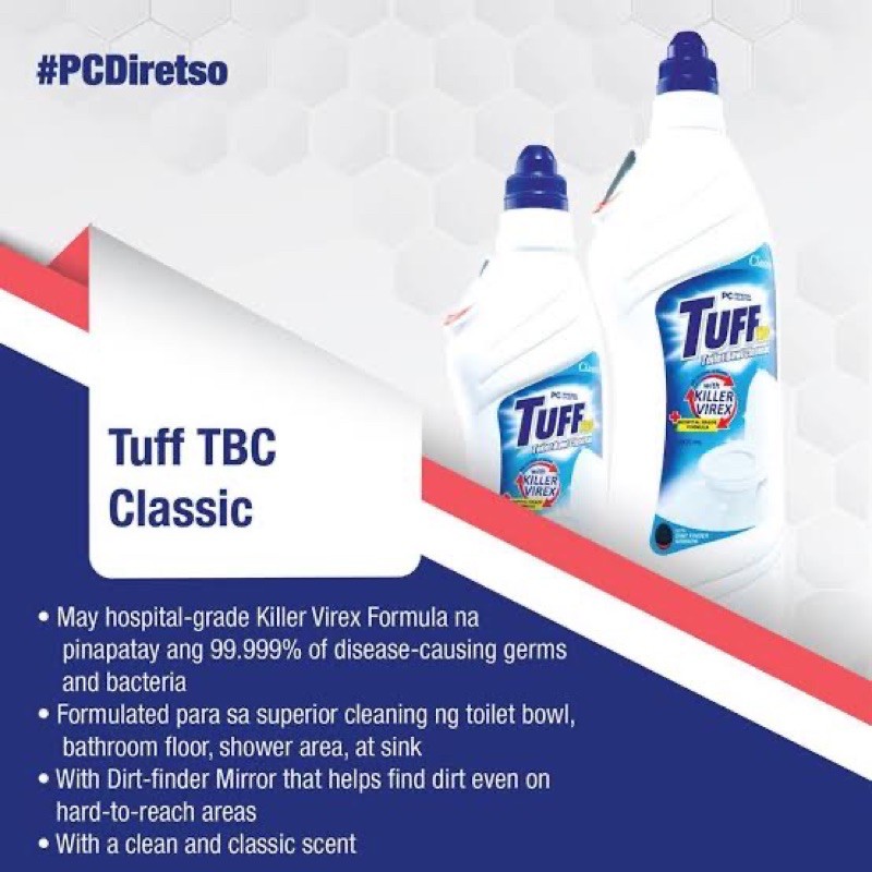 AUTHENTIC TUFF Toilet Bowl Cleaner 500ML 1000ML | Shopee Philippines