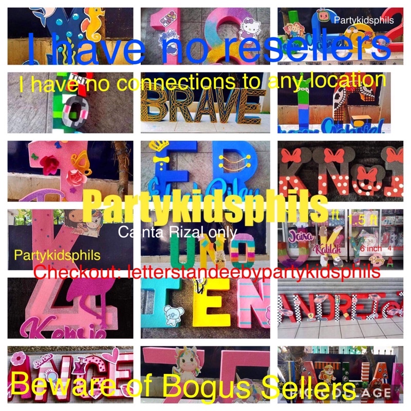 Letter Standee with Name or no name 1.5 ft the original seller is ...