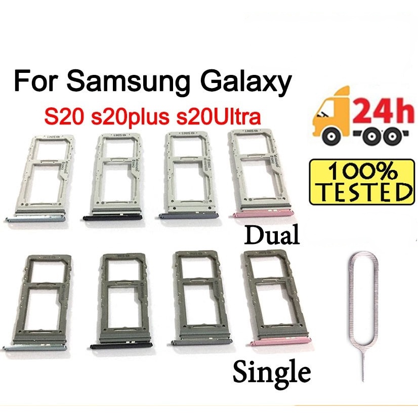 Dual / Single SIM For Samsung Galaxy S20 s20plus s20Ultra Sim Card Tray ...