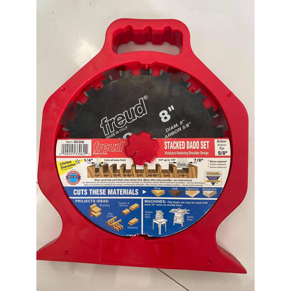 Freud Tools SD208 8" 12T Pro Stack Dado Set 5/8" arbor | Shopee Philippines