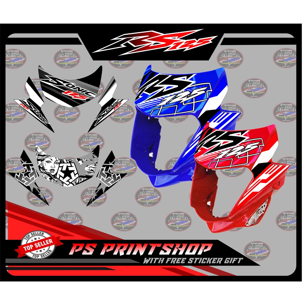 RS 125 Honda Cowling headlight sticker decals durable and high quality ...
