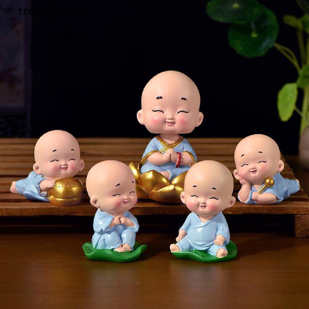 trendystore Cute Little Monk Statue Sandstone Adorable Chinese Buddha ...